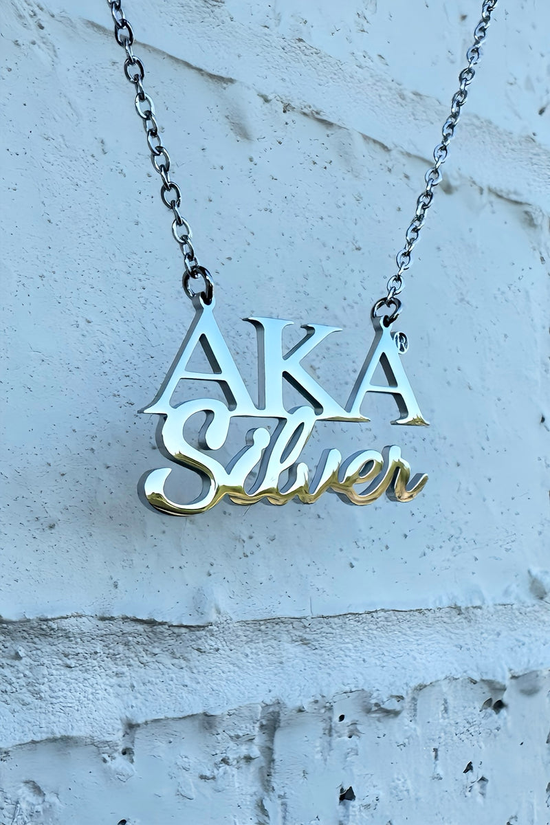AKA Silver Soror Necklace – My Greek Boutique