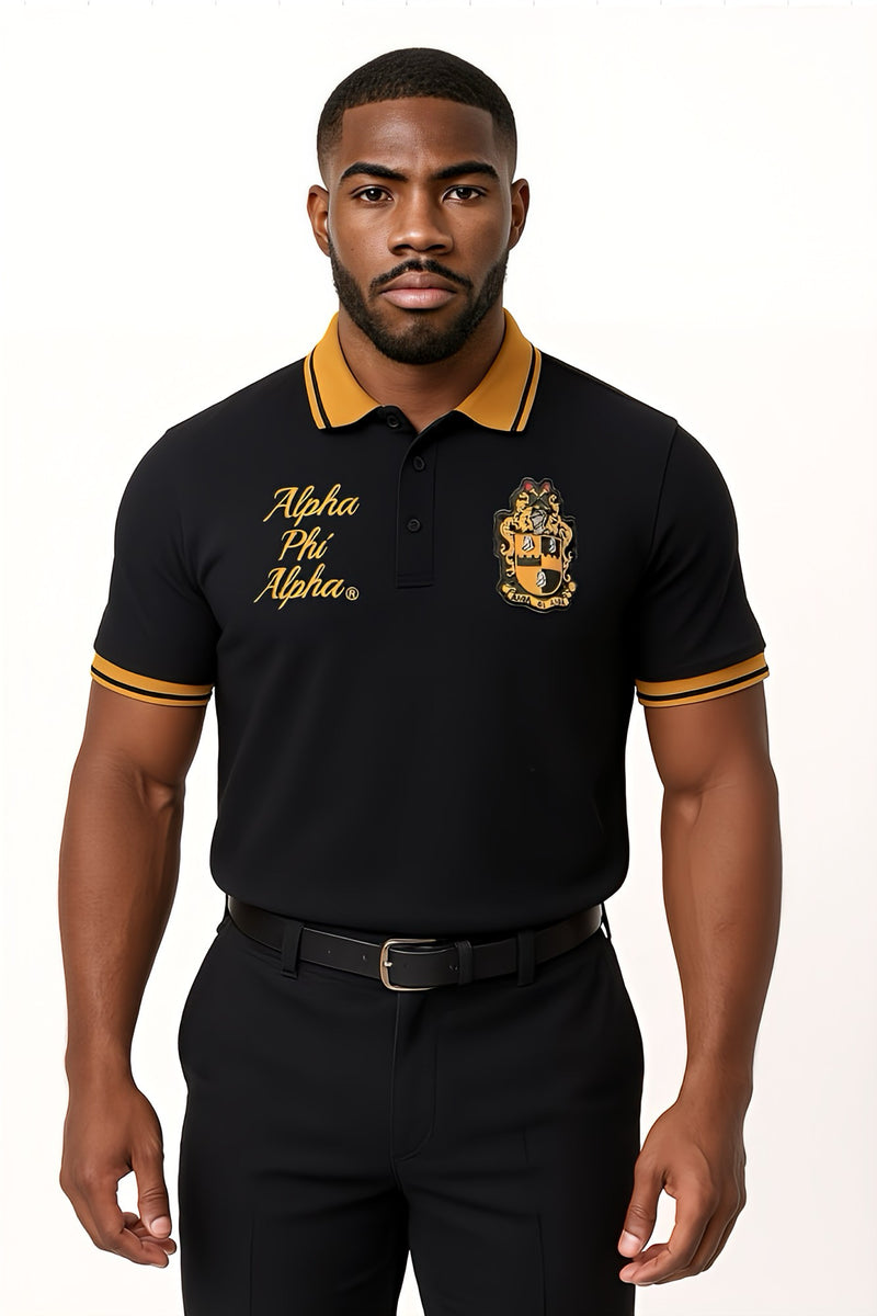 Black Alpha Polo – My Greek Boutique