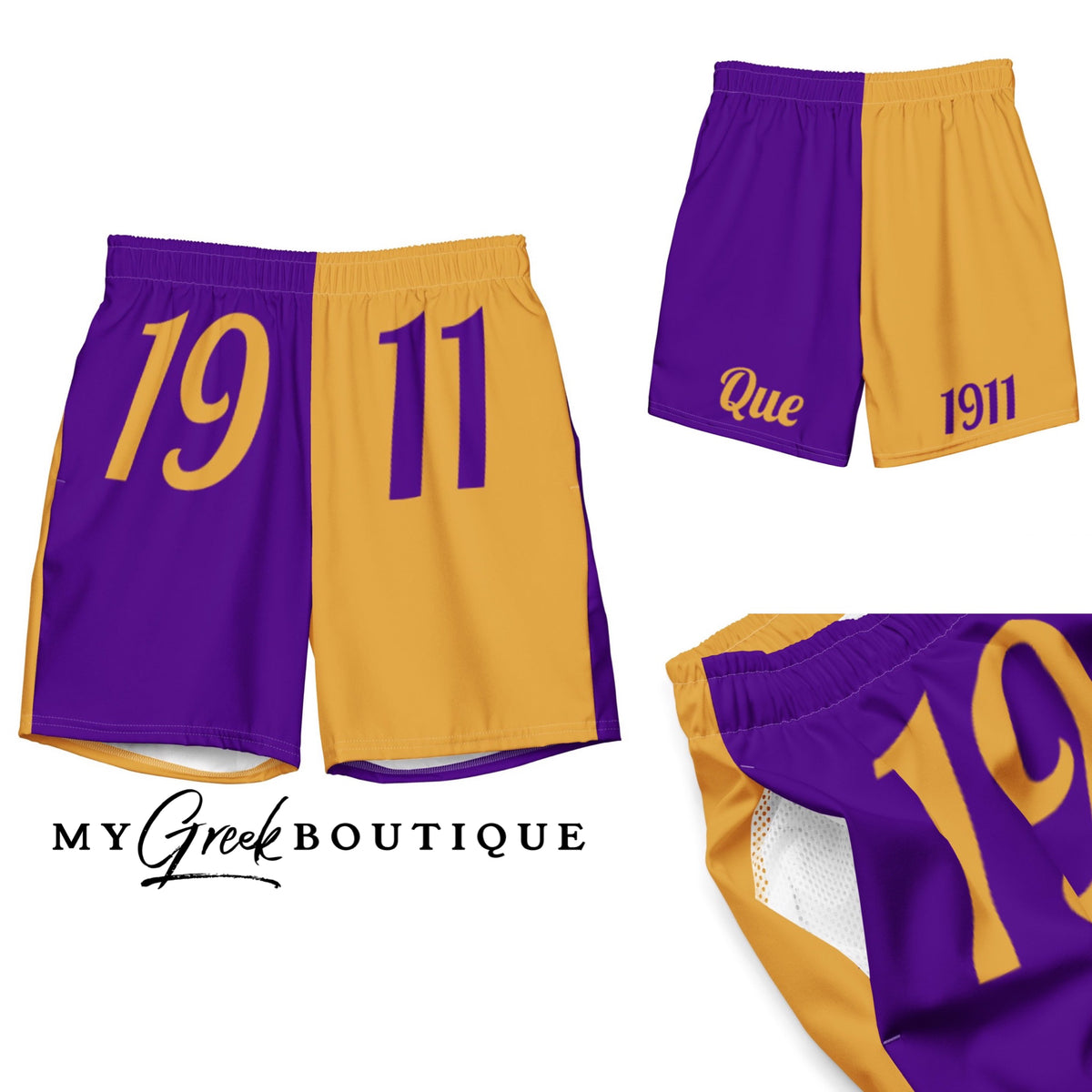 2-Toned Que 1911 Swim Trunks – My Greek Boutique